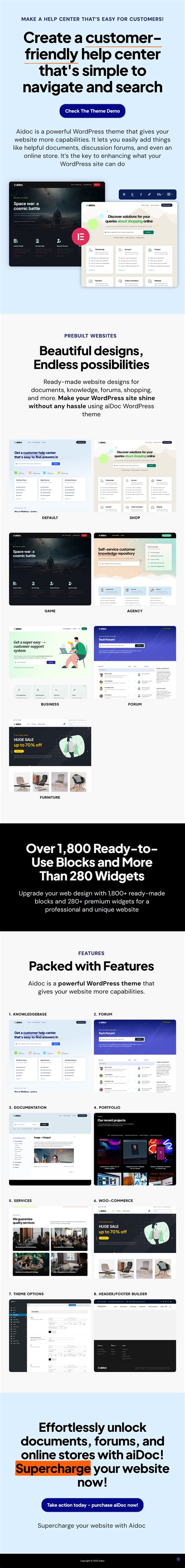 Aidoc Wordpress Theme For Documentation Knowledge Base And Beyond