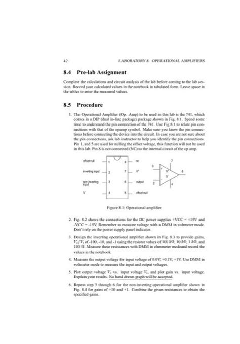 Solved 84 Pre Lab Assignment Complete The Calculutions And