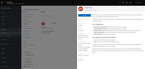 Getting Started With Data Grid Operator Red Hat Data Grid 80 Red