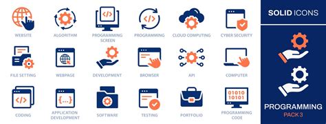 Programming Icon Set Vector Images Over 55000