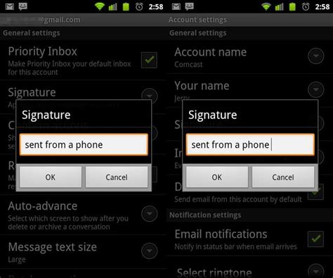 Android How To Set Your E Mail Signature Android Central