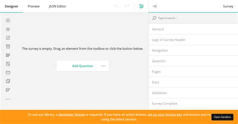 surveyjs creator vue codesandbox