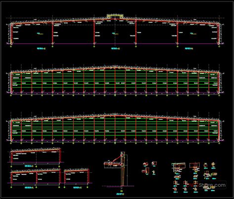 Steel Frame Elevations Cad For Architecture