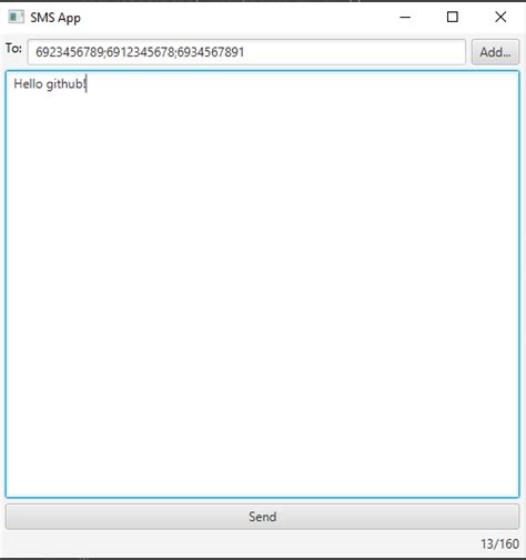 GitHub XBis SmsApp Simple Graphical Interface Of An SMS App And A Contact Book