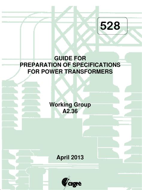 Guide For Preparation Of Specifications For Power Transformers Pdf Transformer
