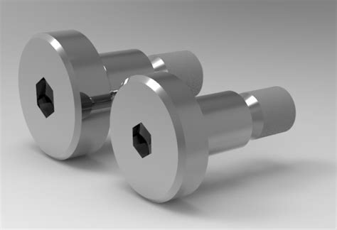 Autodesk Inventor 3d Cad Model Of Cylinder Head Shoulder Bolt M6