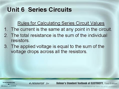 Unit 6 Series Circuits Objectives Discuss The Properties