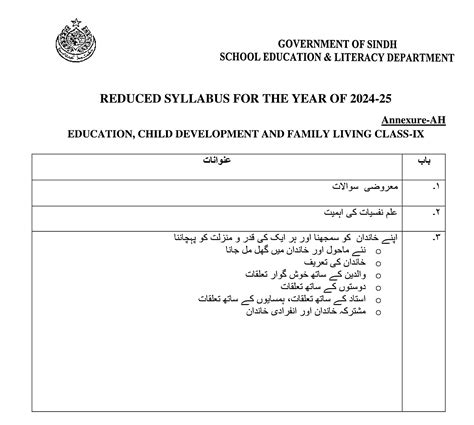 Education Is The Key To Success Reduced Syllabus And Revised Reduced Syllabus 2024 2025 Ssc