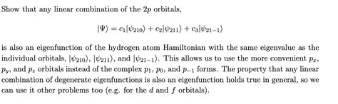 solved show that any linear combination of the 2p