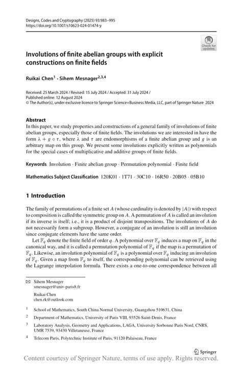 Involutions Of Finite Abelian Groups With Explicit Constructions On