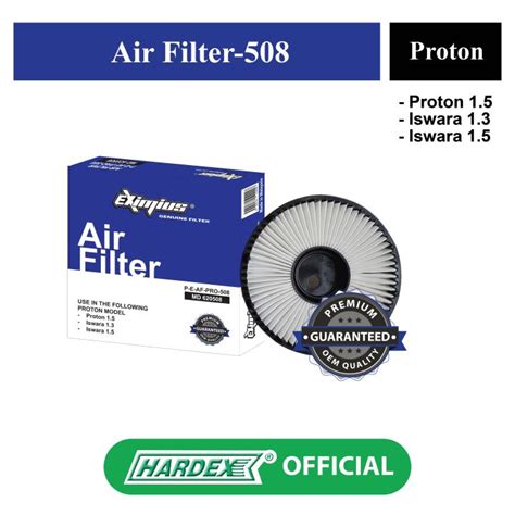 Hardex Eximius Air Filter 508 Proton 15 And Iswara 13 And Iswara 15 P E Af Pro 508 Lazada
