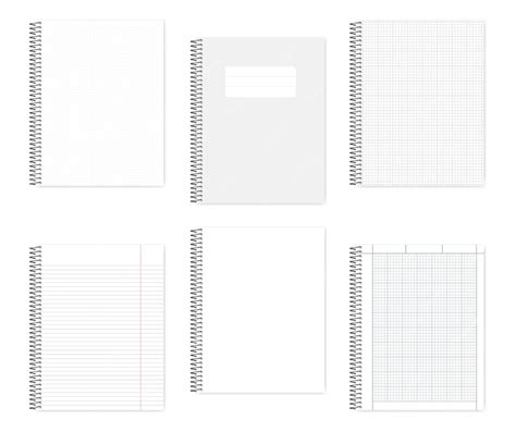 Premium Vector Wire Bound Notebooks Vector Mockup Metal Spiral