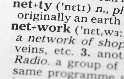 Macro Image Of Dictionary Definition Of Network Stock Image Image Of Explanation Dictionary