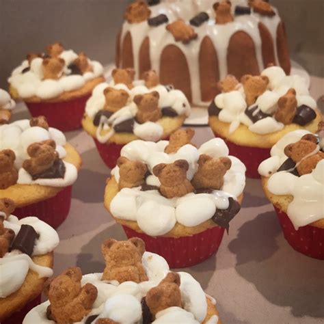 Teddy Graham Smores Cupcakes
