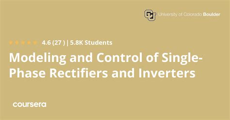 Modeling And Control Of Single Phase Rectifiers And Inverters Coursya