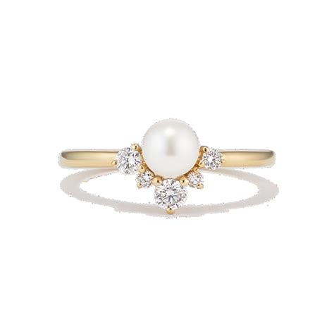 Vivi 5mm Cultured Freshwater Pearl And Diamond Ring Shane Co