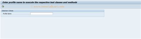 Fdttestsuite Sap Tcode Profile Based Test Execution Transaction Code