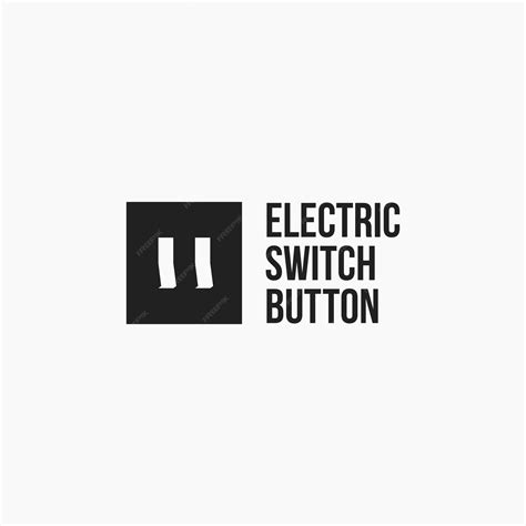 Premium Vector Electric Switch Push Button Minimal Logo Vector Icon Sign Illustration