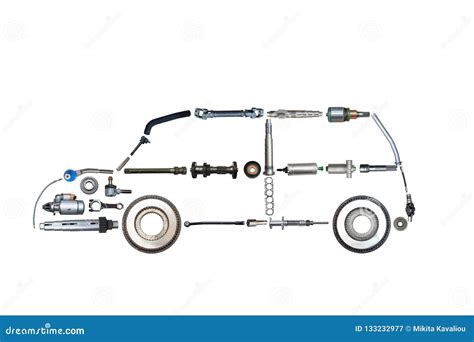 Passenger Car Assembled From New Stock Illustration Illustration Of