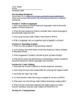 Code Talker Reading Packet By Simply Swanson TPT