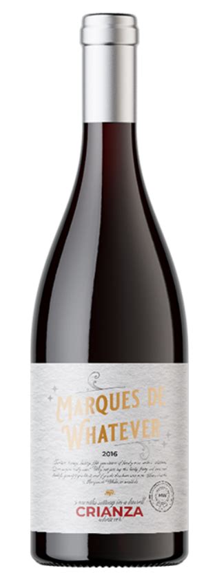 Marques De Whatever Crianza Drinks Portfolio