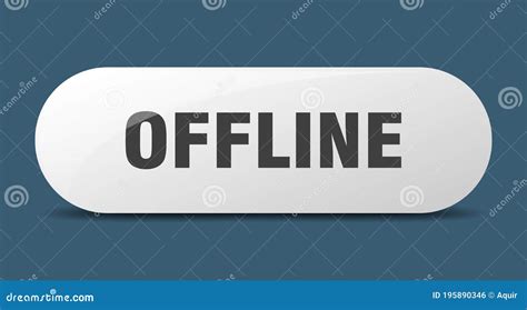 offline button offline sign key push button stock vector
