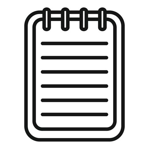 School Notebook Icon Outline Vector Pen Write 15108426 Vector Art At