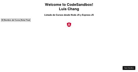 Angular Codesandbox