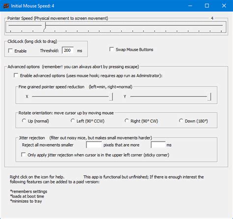Advanced Mouse Speed Control For Windows