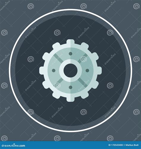 Agile Process Line Icon Gear Arrow Circle Cycle Stock Vector