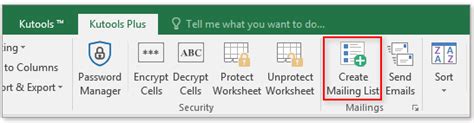 Easily Create Mailing List And Send Emails In Excel