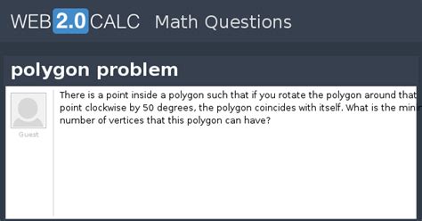 View Question Polygon Problem