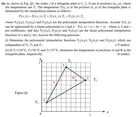 Solved B As Shown In Fig Q1 The Nodes I Of A Triangular