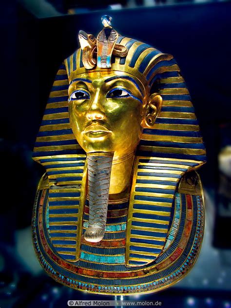 Photo Of Golden Funerary Mask Of Tutankhamun Egyptian National Museum