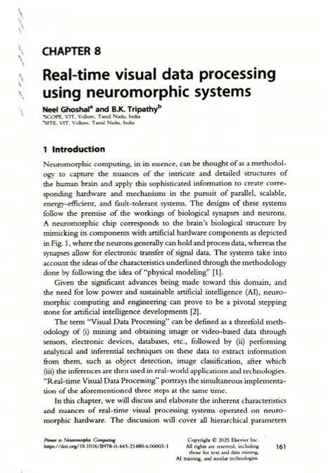 Pdf Real Time Visual Data Processing Using Neuromorphic Systems