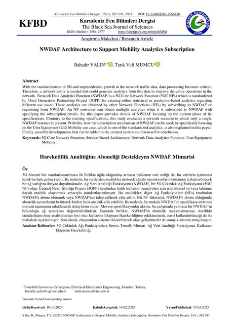 Pdf Nwdaf Architecture To Support Mobility Analytics Subscription