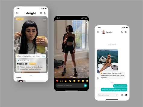 Chat And Profile Ui Element Dating And Relationship App By Basov Ux Ui Designer For Basov Design