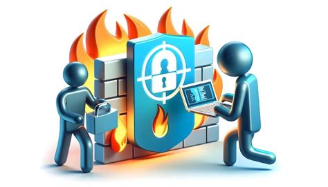 3d Social Engineering Attack Icon Paired With Firewall For Cyber