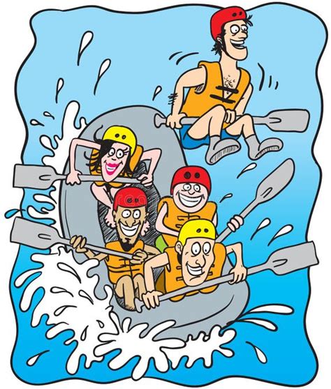 Cartoon River Rafting Stock Illustrations 934 Cartoon River Rafting
