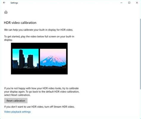 Calibrate Display For HDR Video In Windows