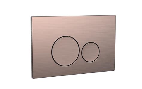 Round Brushed Bronze Dual Flush Button Scudo Bathrooms