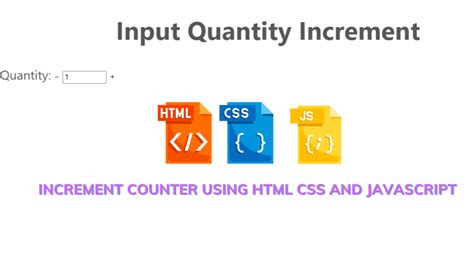Create Increment And Decrement Counter In Javascript
