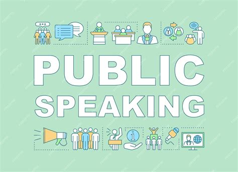 Premium Vector Public Speaking Skill Word Concepts Banner Oratory