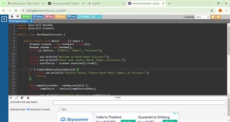 v chakradhar reddy on linkedin internpe javaprogramming rock paper scissors