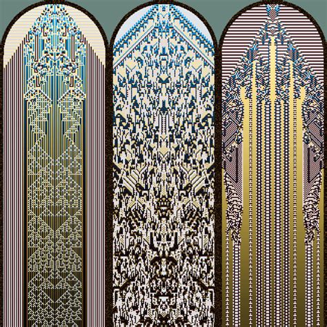 4 Triptych Patterns Using Cellular Automata Rgenerative