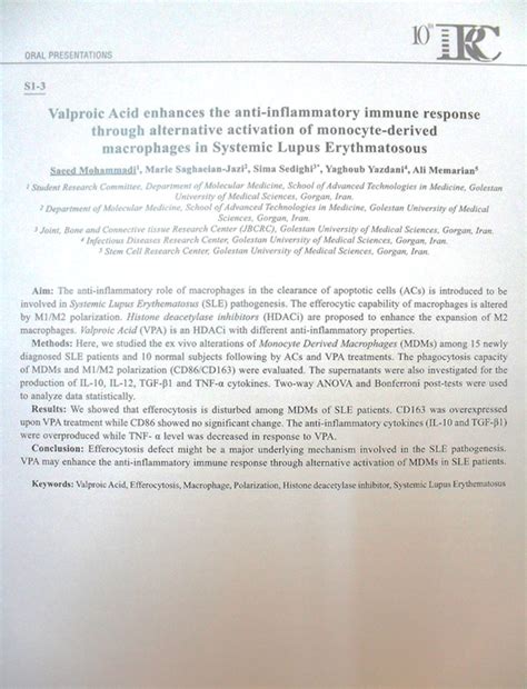 Pdf Valproic Acid Enhances The Anti Inflammatory Immune Response Through Alternative