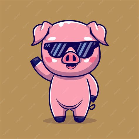 Vector De Cerdo Lindo Vector Premium