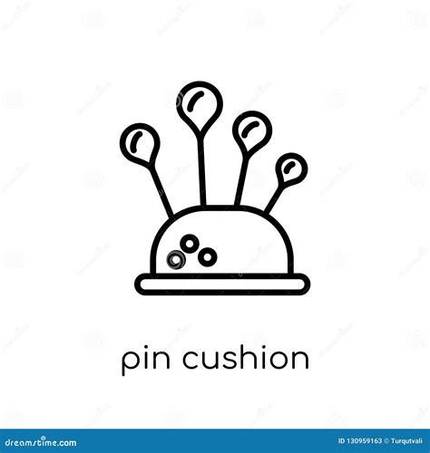 Pin Cushion Icon Trendy Modern Flat Linear Vector Pin Cushion I Stock Vector Illustration Of