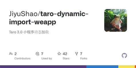 Github Jiyushao Taro Dynamic Import Weapp Taro