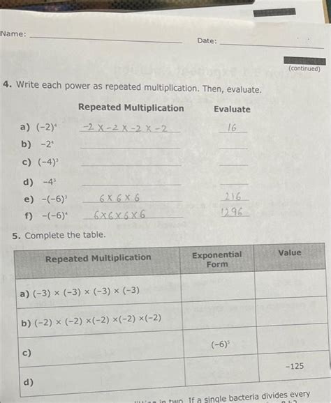 solved 4 write each power as repeated multiplication then